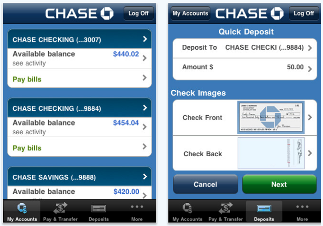 Chase IPhone App Lets You Deposit Checks By Taking Pictures