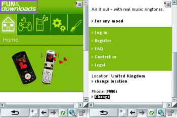 Sony Ericsson’s WAP portal updated