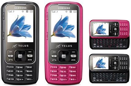 Samsung m540 Slyde aka Rant lands on Telus in pink and black