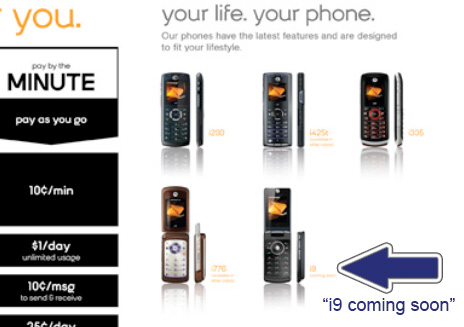 Motorola i9 iDEN hadnset coming soon to Boost Mobile
