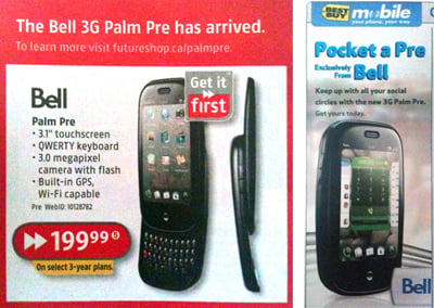 Palm Pre Advertising (and Excitement) Growing North of the Border