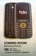 Samsung Gravity Coming to Fido March 16th?