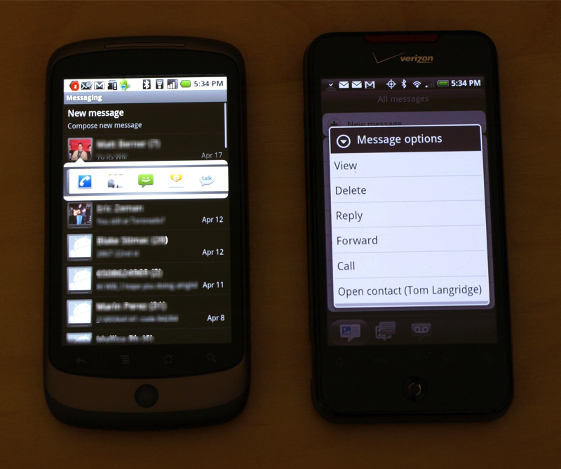Photo Fight: Verizon HTC Droid Incredible vs Google Nexus One