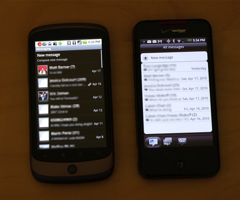 Photo Fight: Verizon HTC Droid Incredible vs Google Nexus One