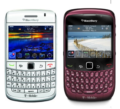 Fuchsia BlackBerry Curve 8520, White Bold 9700 now on T-Mobile