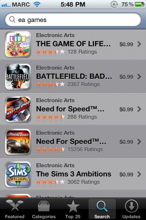 All EA Mobile games $0.99 holiday sale today only?