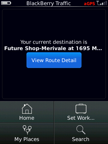 BlackBerry Traffic Updated with Refreshed UI, Route Selection