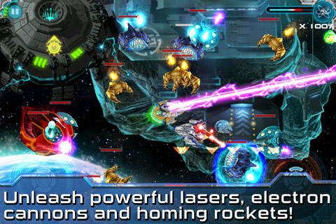 Glu’s Star Blitz is a top-down space shooter for iOS-based devices