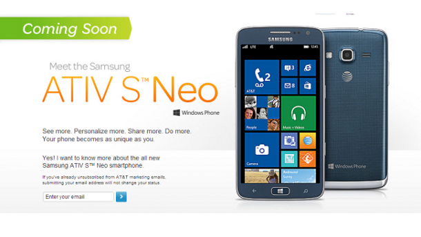 Samsung ATIV S Neo Coming To AT&T On November 8th