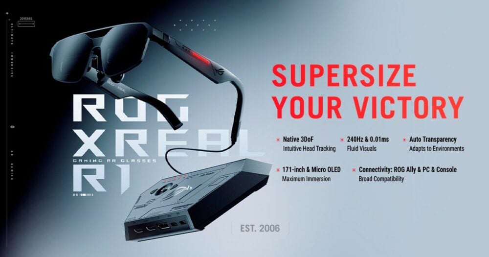 ASUS ROG XREAL R1 gaming AR glasses go global with 240Hz micro-OLED ...